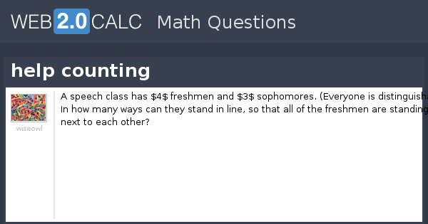 View question - help counting