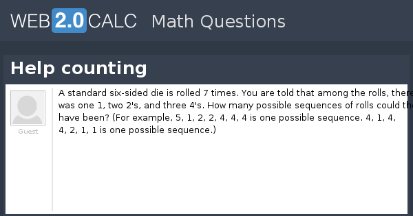 View question - Help counting