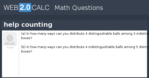 View question - help counting