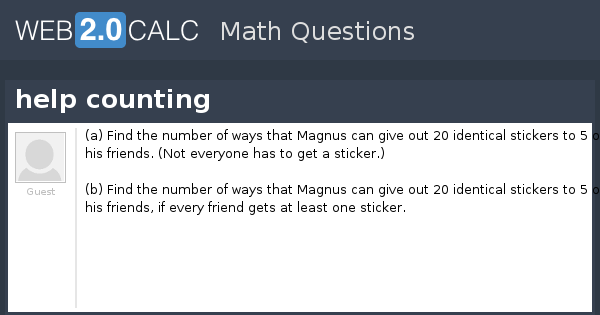 View question - help counting