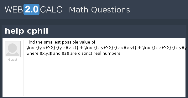 View question - help cphil
