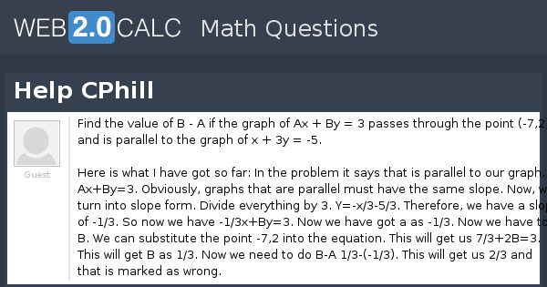 View question - Help CPhill