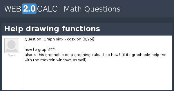 View question - Help drawing functions