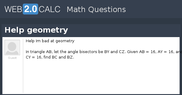 View question - Help geometry