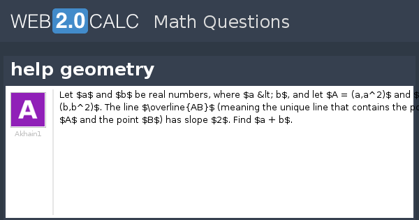 View question - help geometry