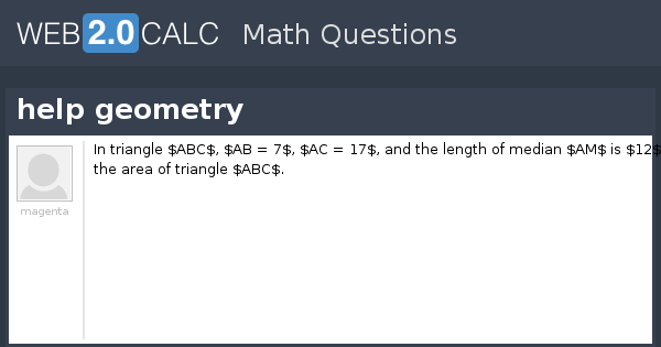 View Question Help Geometry