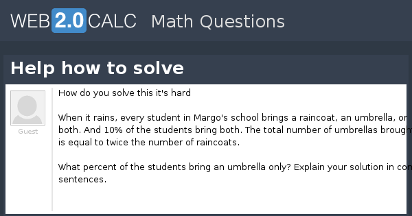 View question - Help how to solve