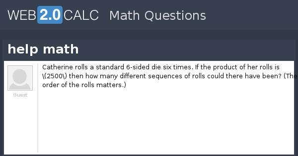 View question - help math
