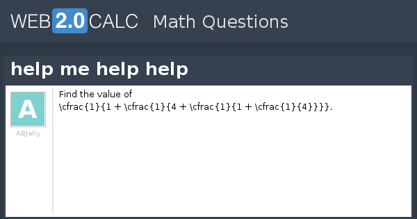 View question - help me help help