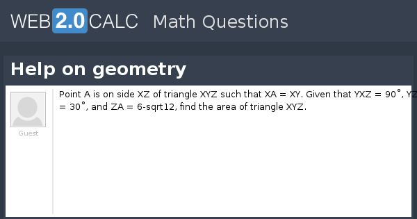 View question - Help on geometry