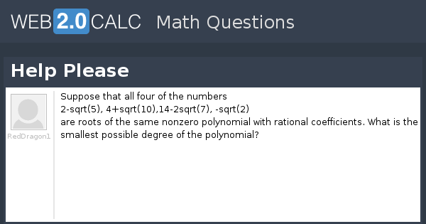 View question - Help Please