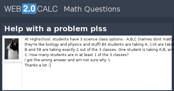 View question - Help with a problem plss