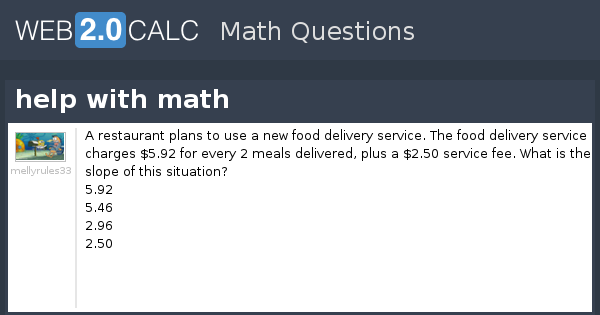 View question - help with math