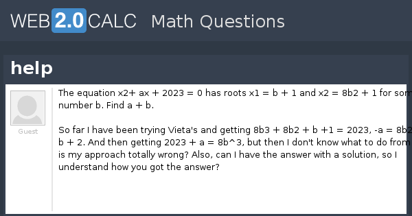 View question - help