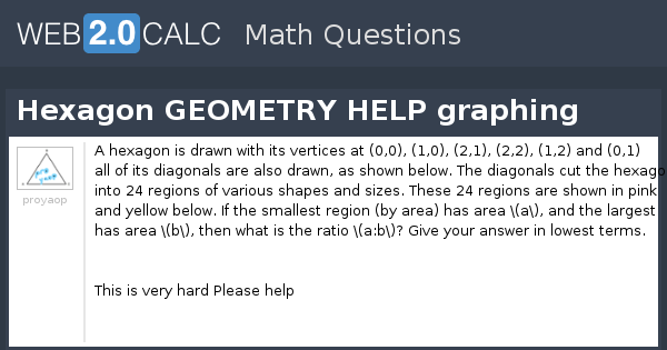 View question - Hexagon GEOMETRY HELP graphing