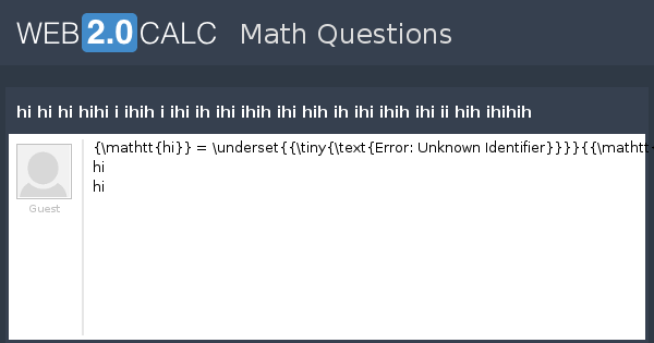 View question - hi hi hi hihi i ihih i ihi ih ihi ihih ihi hih ih ihi ...