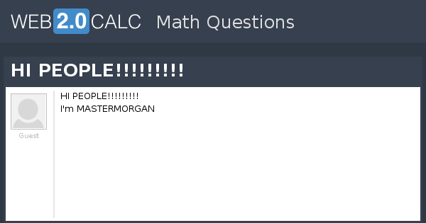 View question - HI PEOPLE!!!!!!!!!