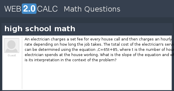 View question - high school math