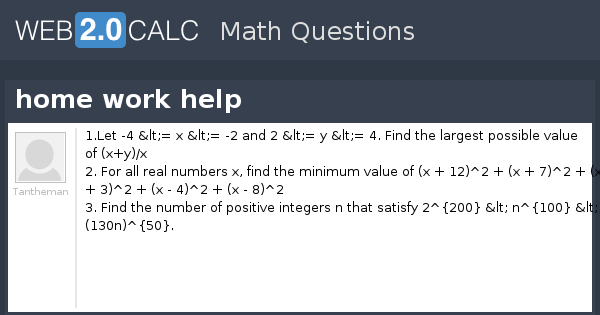 View Question Home Work Help 2156