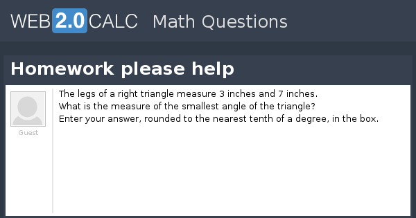 View question - Homework please help