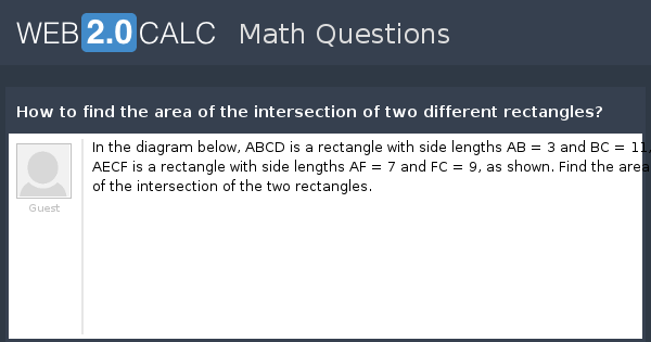 View question - How to find the area of the intersection of two ...