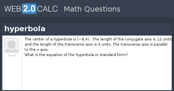 View question - hyperbola
