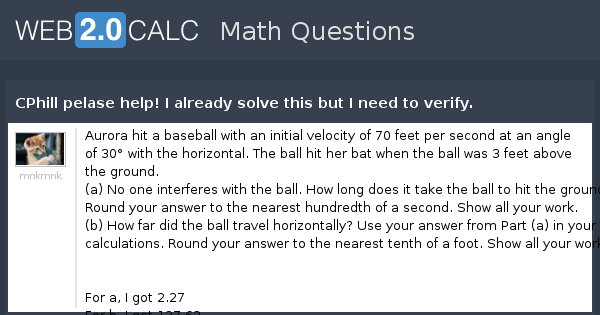 View question - CPhill pelase help! I already solve this but I need to verify.