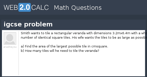 View question - igcse problem