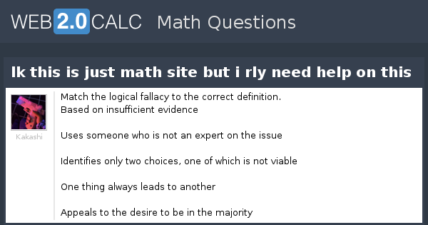 View question - Ik this is just math site but i rly need help on this