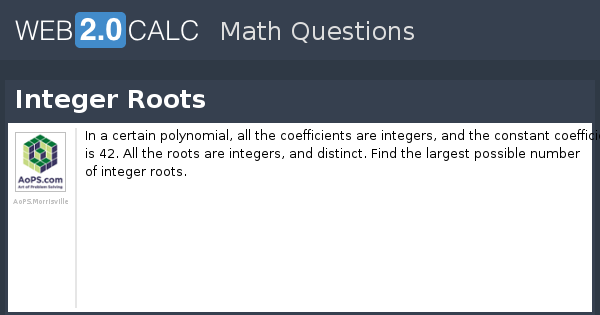 View Question Integer Roots 3312