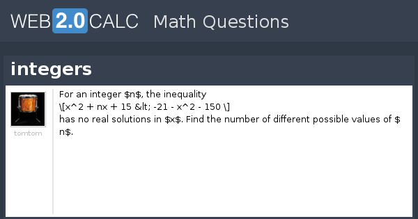 View question - integers