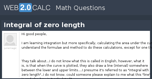 View question - Integral of zero length