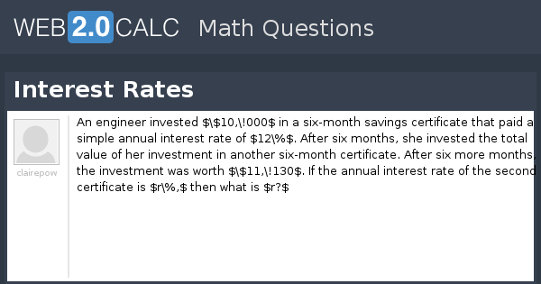 View question - Interest Rates