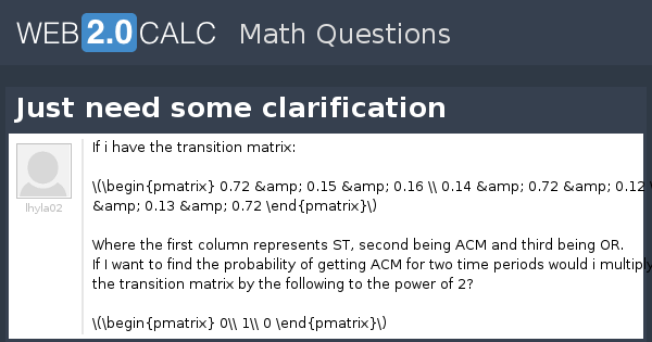 View question - Just need some clarification