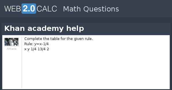 View question - Khan academy help