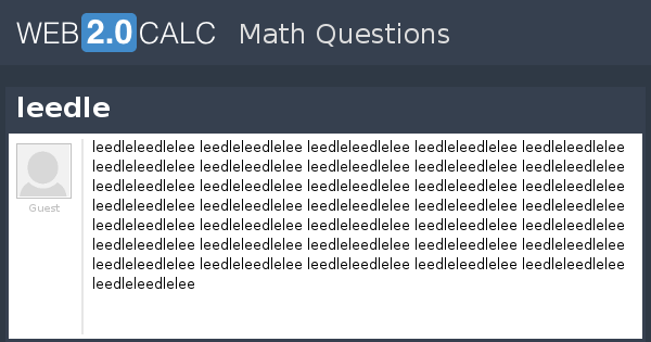 View question - leedle