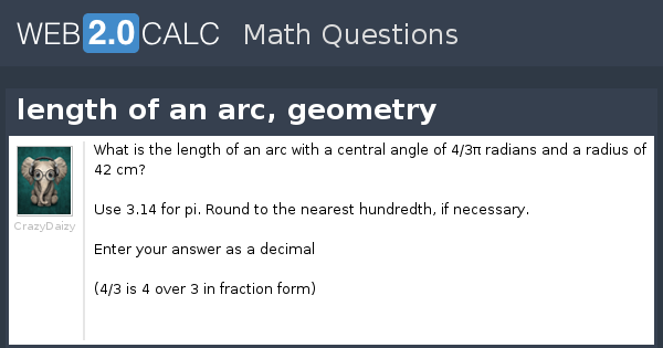 View question - length of an arc, geometry
