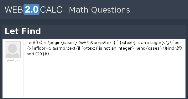 View question - Let Find