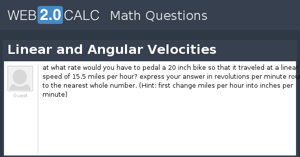 View Question Linear And Angular Velocities 4096