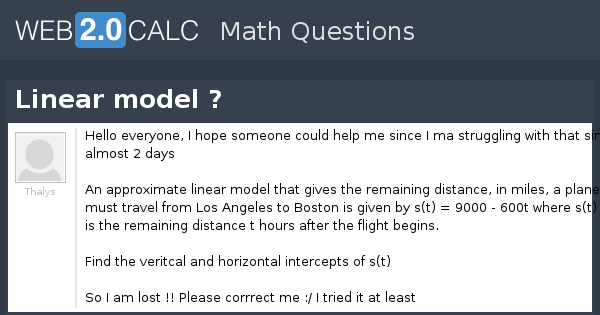 View question - Linear model