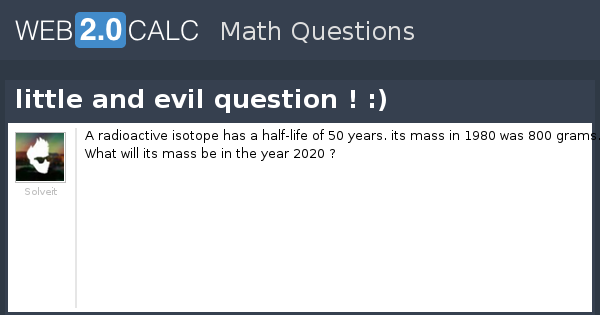 View question - little and evil question ! :)