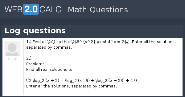 View question - Log questions