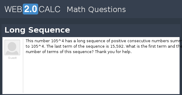 View question - Long Sequence
