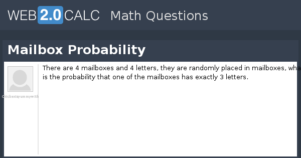 View question - Mailbox Probability