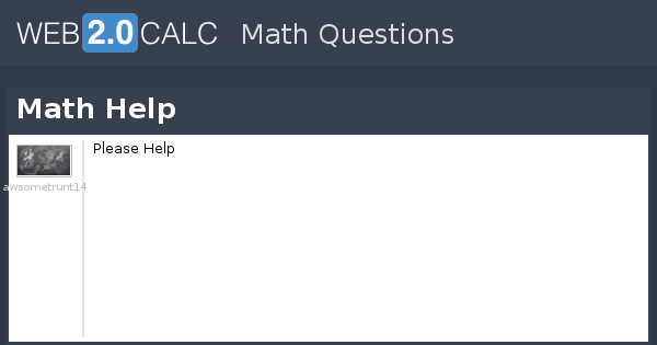 View question - Math Help