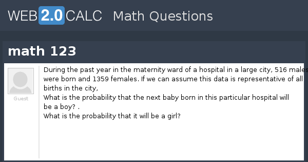 View question - math 123