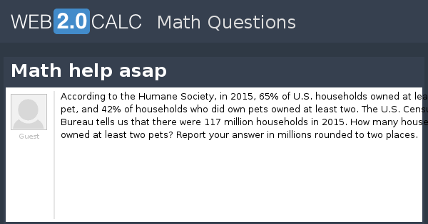View question - Math help asap