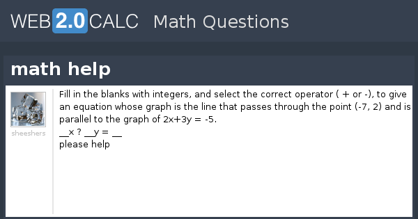 View question - math help