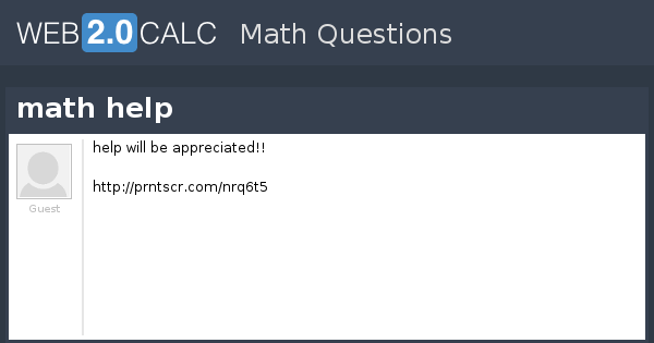 View question - math help