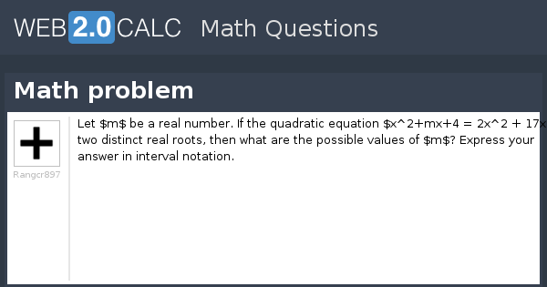 View question - Math problem